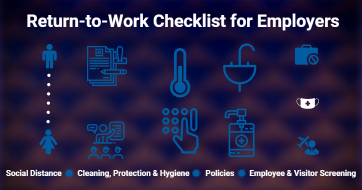 Return-to-Work Checklist for Employers Reopening Their Businesses