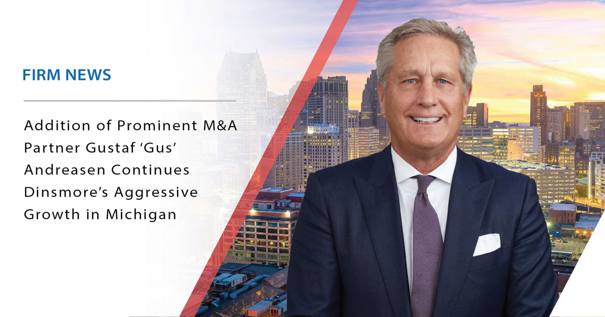 Addition of Prominent M&A Partner Gustaf ‘Gus’ Andreasen Continues ...